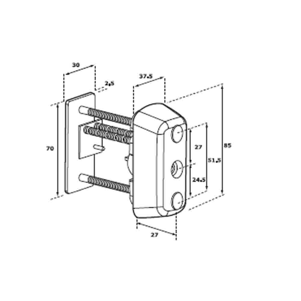Ключалка Abloy Protec едностранна за брава Abloy LC307 - locks.bg